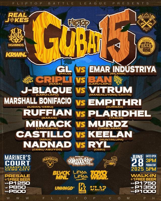 Official Gubat 15 Ticket Sellers | FlipTop Battle League